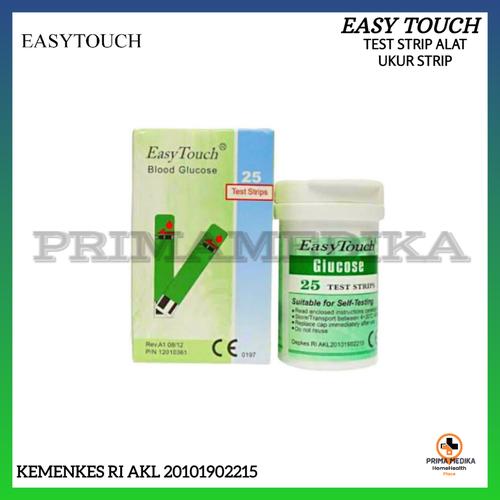 Jual Strip Easy Touch Gula Darah / Blood Glucose Easy Touch 25 Strips ...