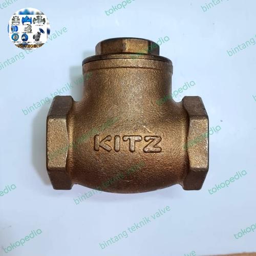 Jual check valve kitz 1 1/4" inch kuningan drat / swing check valve 125 ...