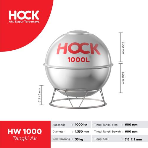 Jual HOCK HW1000 Tangki air bulat stainless steel kapasitas 1000 liter ...