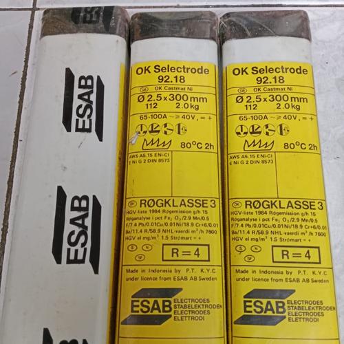 Jual KAWAT LAS ESAB OK 92.18 Cast Iron 2.5X300MM AWS A5. 15 E Ni-CI ...