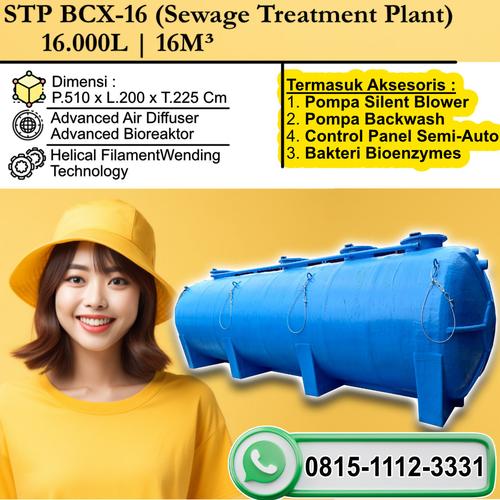 Jual TANGKI IPAL FIBER HORIZONTAL SILINDER 16000 LITER 16M3 / BIOTANK ...