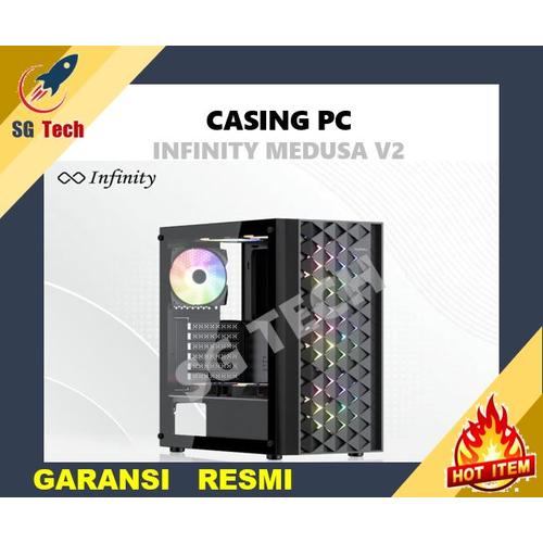 Jual CASING PC INFINITY MEDUSA V2 - ATX TEMPERED GLASS - TANPA TYPE C ...