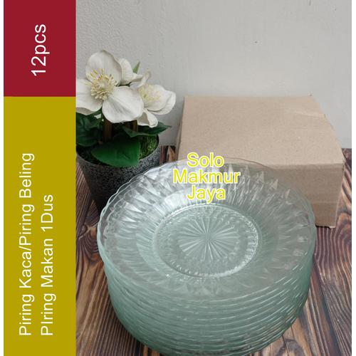 Jual Piring Kaca Piring Beling Piring Makan Bening Kaca Beling 1 Lusin ...