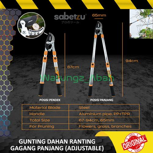 Jual GUNTING DAHAN RANTING POHON PRUNING SHEAR GAGANG PANJANG TELESCOPIC - Kota Bogor ...