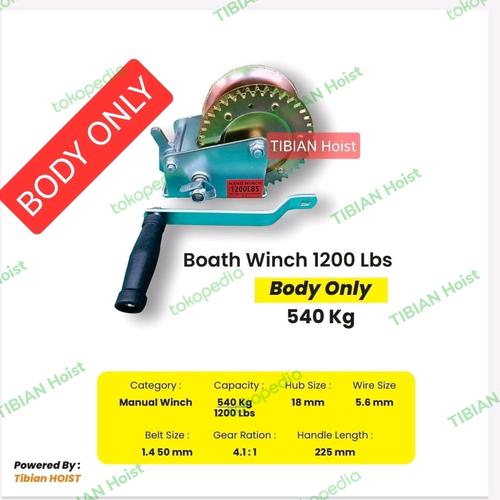 Jual BODY ONLY BOAT WINCH / HAND WINCH 1200 LBS (BAHAN TERBAIK & TEBAL ...