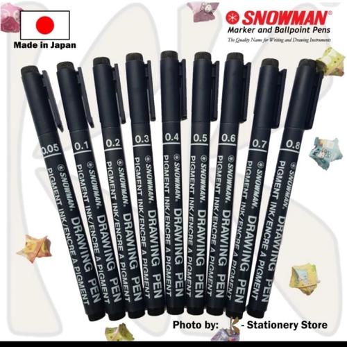 Jual drawing pen snowman FT 700 1pcs / original produk - 0.7 hitam ...