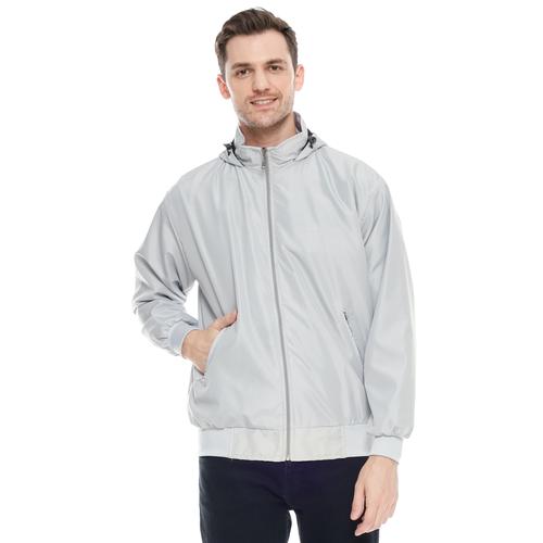 Jual Jaket Olahraga Jogging Pria Wanita Windrunner Polos Abu Muda ...