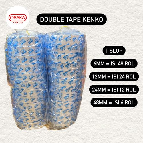 Jual 1 SLOP DOUBLE TAPE DOBELTIP KENKO 6MM 12MM 24MM 48MM 1/4 1/2 1 2 ...