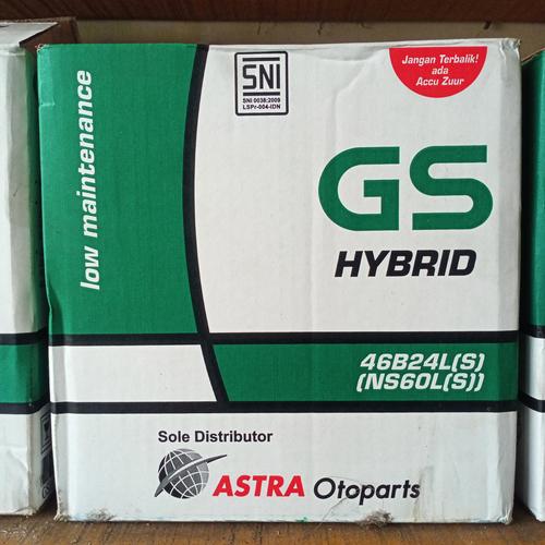 Jual ORIGINAL Aki GS ASTRA HYBRID NS60 NS60L NS60LS SERIES 12V 45AH ...