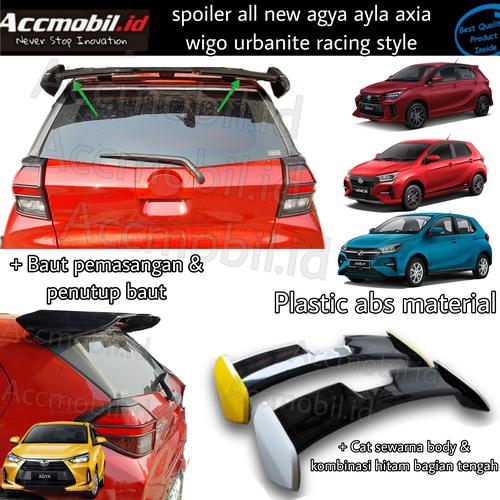 Jual spoiler all new agya ayla 2023 on model urbanite racing style ...