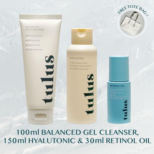 Promo tulus bundle : 1 BALANCED GEL CLEANSER, 1 HYALUTONIC & 1 RETINOL ...