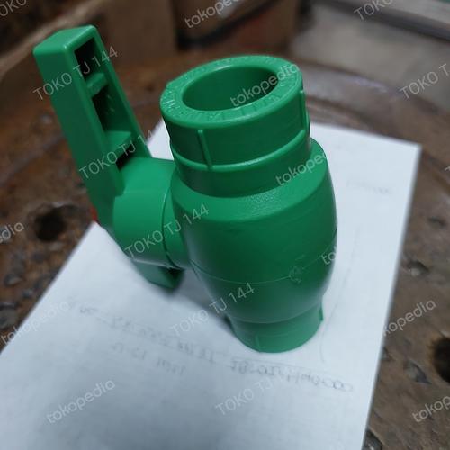 Jual ball valve ppr 1"inch 32mm / stop kran ppr 1"inch 32mm warna hijau ...