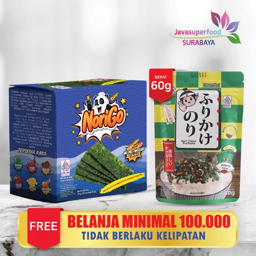 Jual Norigo 1 BOX ISI 12/Nori Sachet Seaweed Snack 3g Halal jAGUNG ...