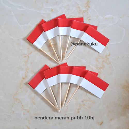 Jual Toper Kue BENDERA MERAH PUTIH/ Cake Topper bendera Indonesia ...
