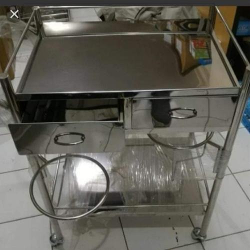 Jual trolly Dressing dengan tiang infus stainless - Kab. Bogor ...