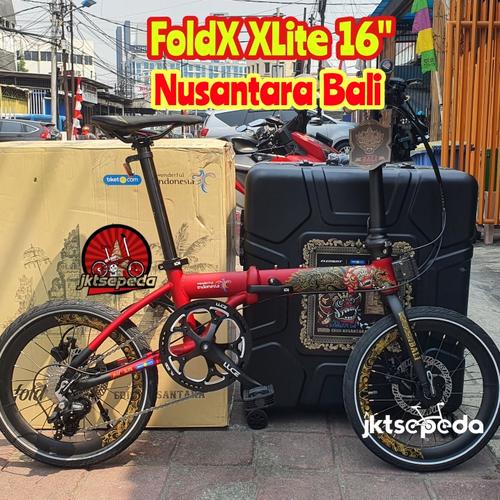 Jual Sepeda Lipat FoldX XLite 16inc Edisi Nusantara Bali - Plus koper helm - Jakarta Barat ...
