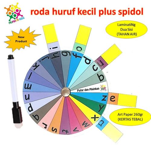 Jual roda pintar huruf roda abjad 3 huruf plus SPIDOL mainan edukasi ...