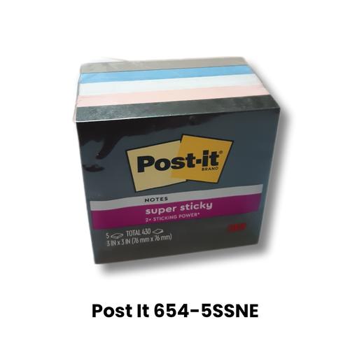 Jual Sticky Notes Memo Tempel Warna Tumpuk Kotak 3M POST IT 654-5SSNE ...