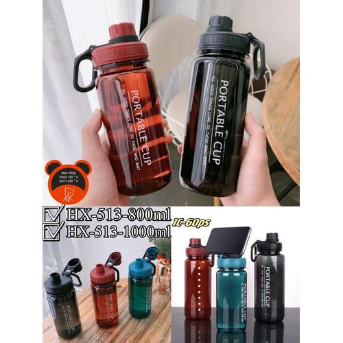 Jual Botol Air Minum Transparan Portable Cup 800/1000ml FREE BPA I HX ...