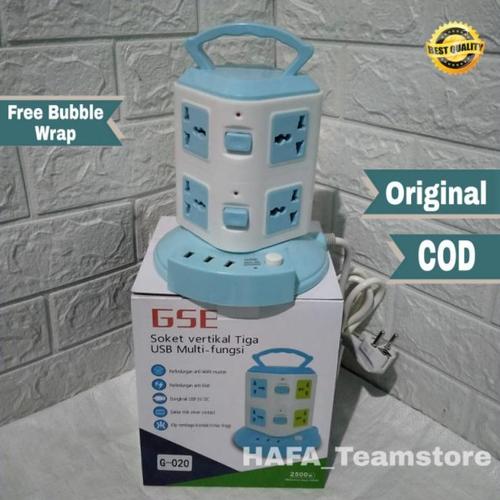 Jual STOP KONTAK USB 3 LUBANG MODEL VERTIKAL GSE 2 SUSUN TERMINAL ...