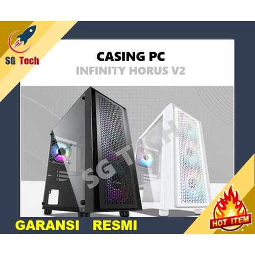Jual CASING PC Infinity Horus V2 - mATX Gaming Case TEMPERED GLASS - BLACK - Jakarta Pusat - sg ...