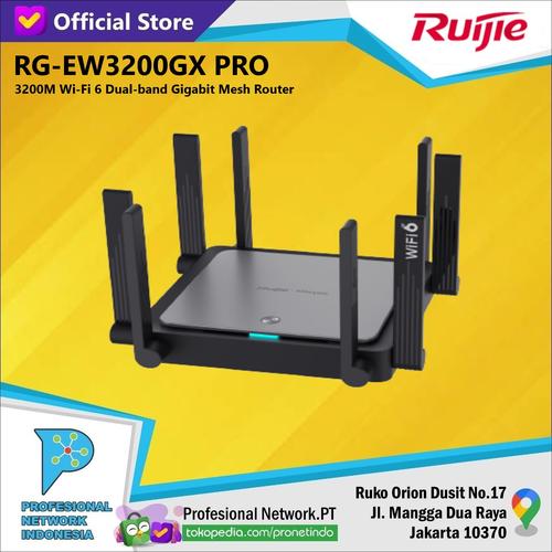 Promo Ruijie RG-EW3200GX PRO 3200M Wi-Fi 6 Dual-band Gigabit Router ...