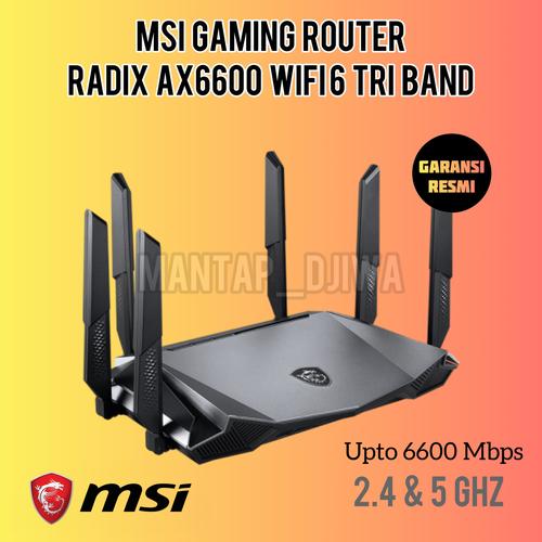 Jual MSI Gaming Router RadiX AX6600 WiFi 6 Tri-Band 2.4&5Ghz upto 6600 ...