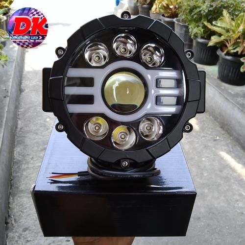 Promo lampu sorot mobil offroad bulat 7 inchi 60 Watt sinar putih ...