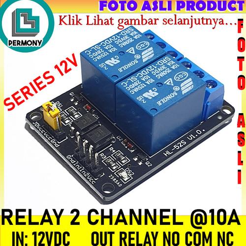 Jual Relay 2 channel 2channel 12V DC module optocoupler - Jakarta Pusat ...