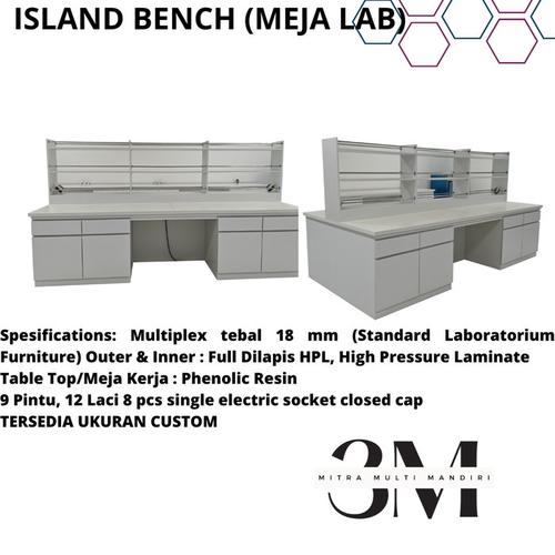 Jual island bench laboratorium top table phenolic 6mm 300 x 150 x 85 ...