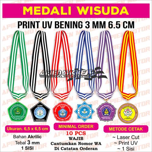 Jual MEDALI WISUDA AKRILIK PRINT UV TEBAL 3 MM - Request - Kab. Lebak ...