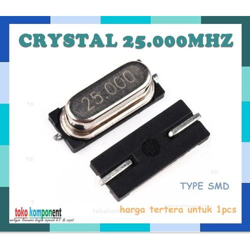 Jual SMD 25MHz Crystal Oscillator 25.000MHz Clock XTal Kristal 25 MHz ...