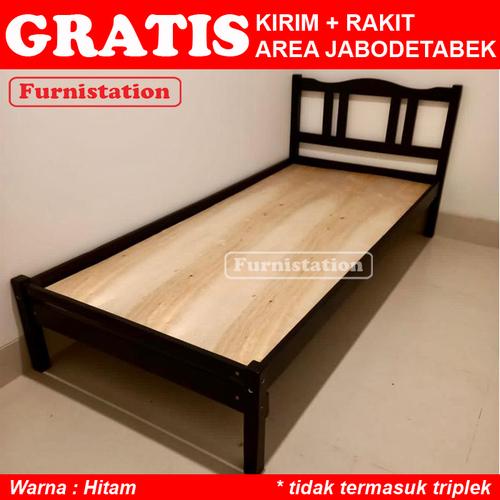 Promo Single Bed / Ranjang Single / Tempat Tidur Kayu Tunggal uk ...