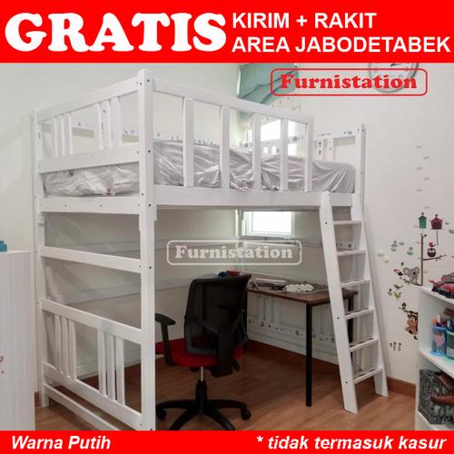 Jual Loft bed Ranjang Tingkat Tinggi Loftbed 1 orang Tanpa Meja ...