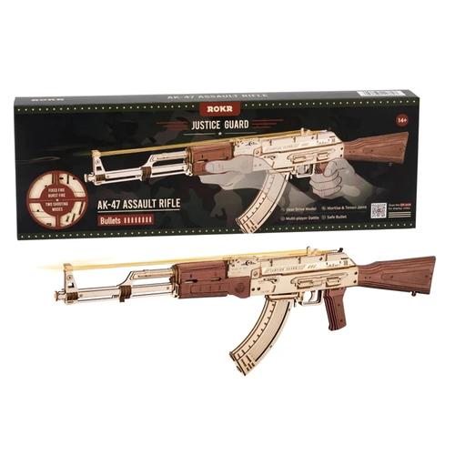 Promo Robotime ROKR Automatic Rifle AK-47 3D Wooden Assembly Gun LQ901 ...