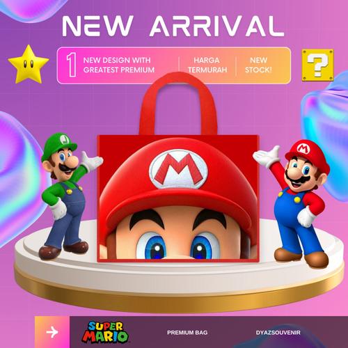 Jual Tas Ultah Super Mario Luigi Peach Princess Tas Souvenir Custom New ...