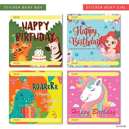 Jual LABEL STICKER BIRTHDAY STIKER ULANG TAHUN PACKAGING KADO KARTU ...