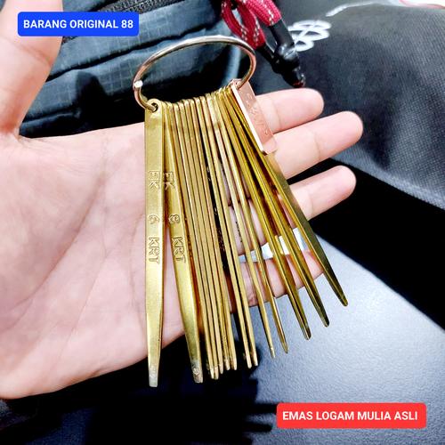 Jual ALAT UKUR TESTER JARUM UJI KADAR EMAS KUNING ANTAM ASLI ORIGINAL ...