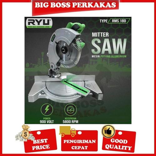 Jual TEKIRO RYU RMS 180 Mesin Potong Alumunium Kayu Mitre Saw 7" inch ...