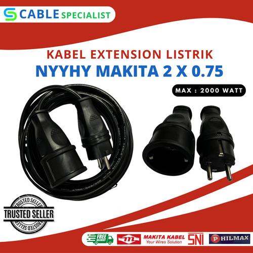 Jual Kabel Listrik Extention (Perpanjangan) 1 Meter Standart SNI Hitam ...