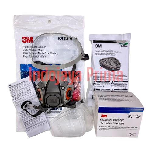 Jual 3m 6200 Mask Respirator + 3m 6004 + 3m 5N11 (10pcs) SET - Jakarta ...