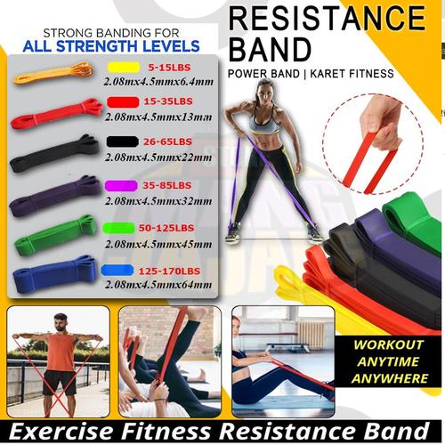 Jual Resistance Band / Power Band Stretching karet Fitness Yoga Gym ...
