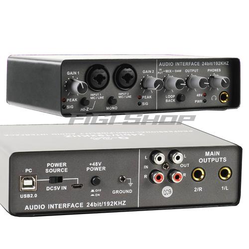 Jual Sound Card External Audio Interface Preamp - Phantom Power 48V ...
