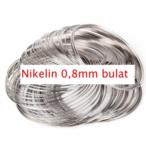 Jual kawat pemanas niklin 0,80 mm elemen nikelin nichrome 0,8 mm bulat ...