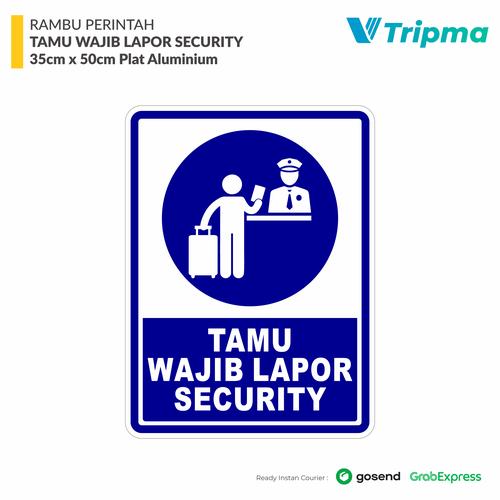 Jual Rambu Tamu Wajib Lapor Security 35cm x 50cm Plat Alumunium - Kota ...