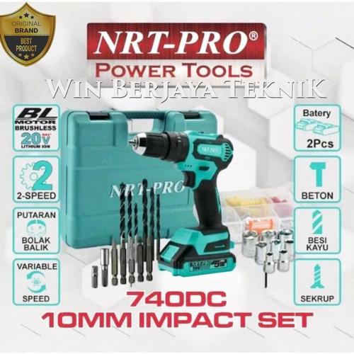 Jual NRT PRO 740 DC Mesin Bor Cordless Impact Drill 10MM Brushless ...