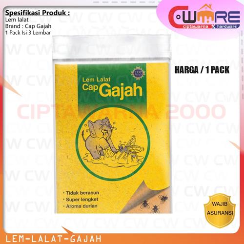 Jual LEM LALAT KERTAS CAP GAJAH 3 Lembar Super lengket - STICK - Kota ...