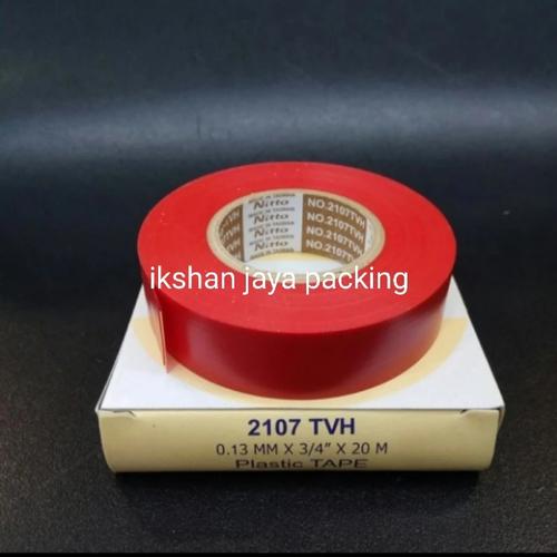 Jual isolasi Nito listrik original tape warna merah pvc ukuran tebal 3 ...