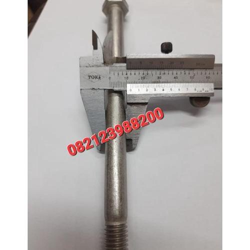 Jual baut mur stainless 1/2 x 9 inch mur baut panjang m12 kunci 19 long ...