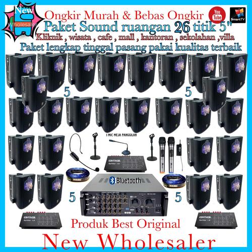 Jual paket sound speaker 5 inch 26 titik audio ruangan Kantor sekolah ...